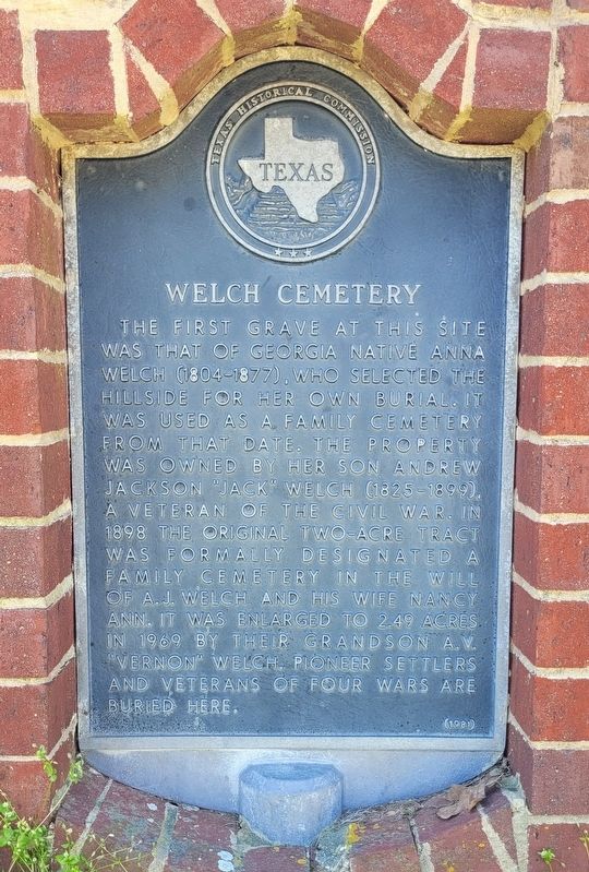 Welch Cemetery Historical Marker
