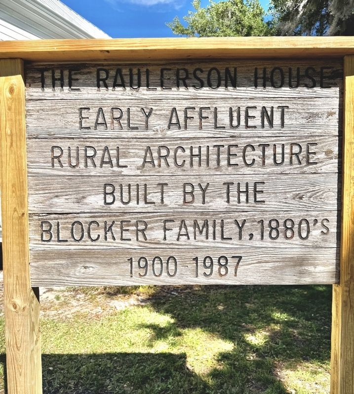 The Raulerson House Historical Marker