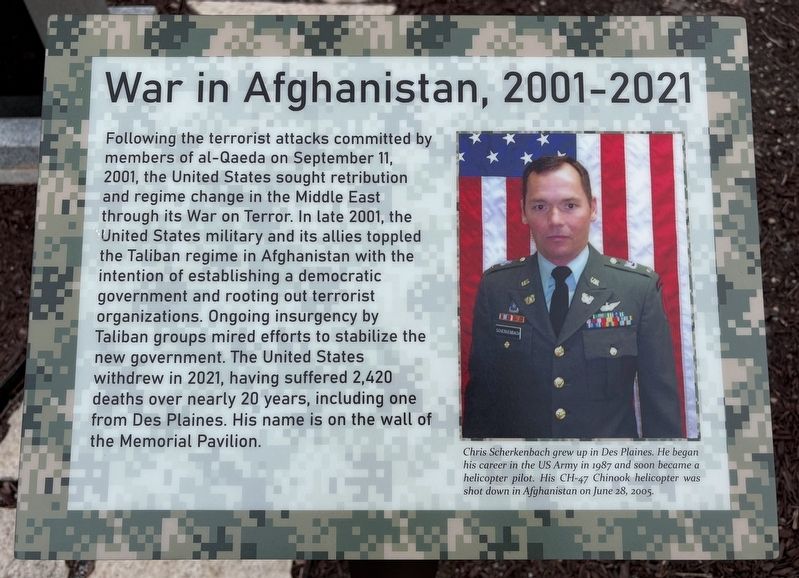 War in Afghanistan, 2001-2021 Historical Marker