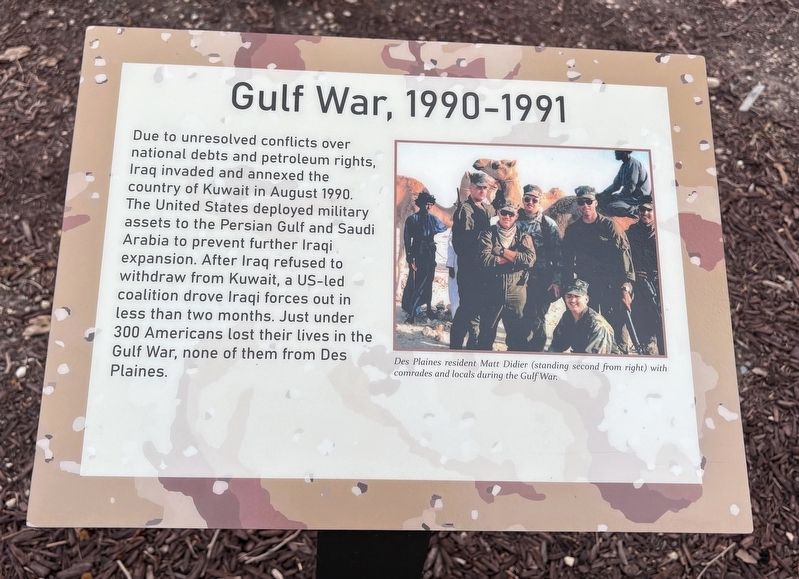 Gulf War, 1990-1991 Historical Marker