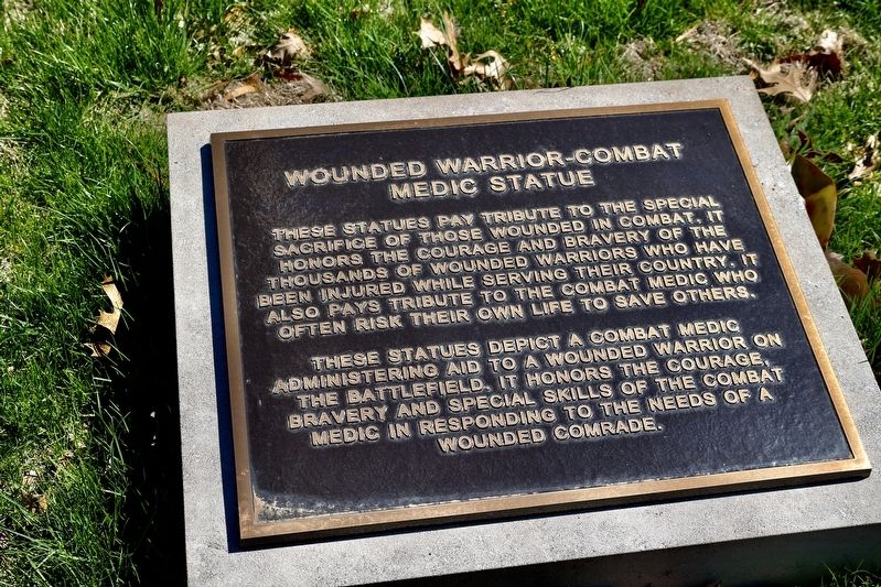 Wounded Warrior Combat Medic Statue Historical Marker
