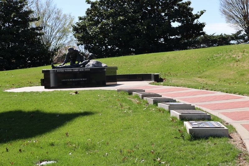 Wounded Warrior Combat Medic Statue Historical Marker