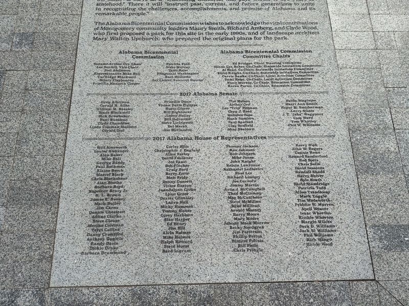 Alabama Bicentennial Park Historical Marker