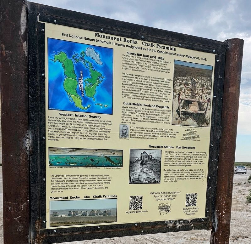 Monument Rocks Chalk Pyramids Historical Marker