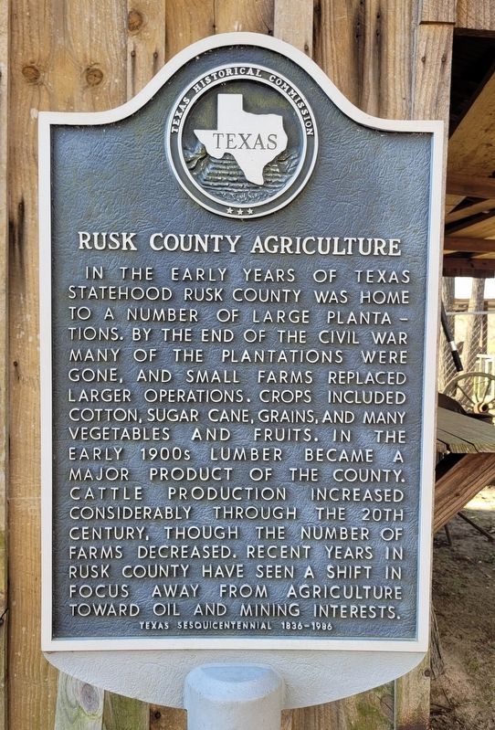 Rusk County Agriculture Historical Marker