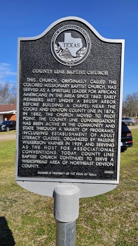 County Line Baptist Church Historical Marker
