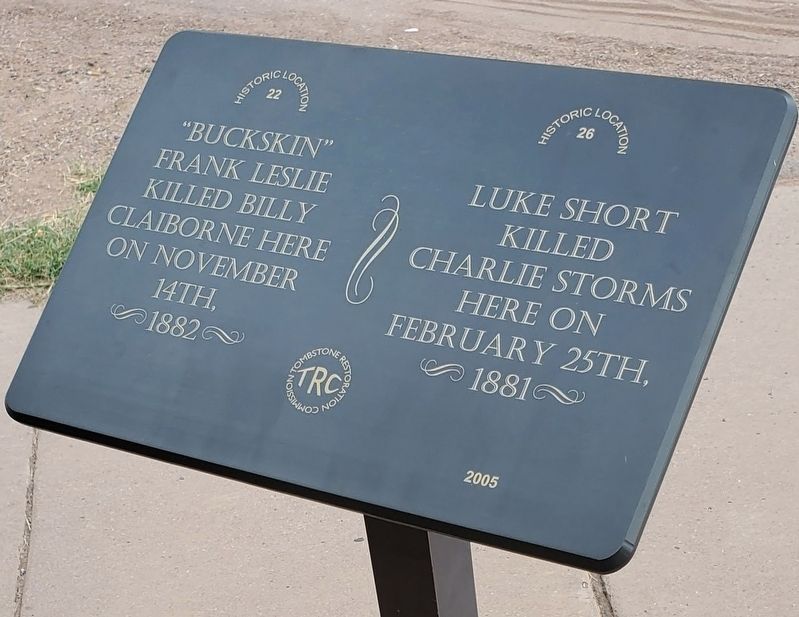 "Buckskin" Frank Leslie & Luke Short Historical Marker
