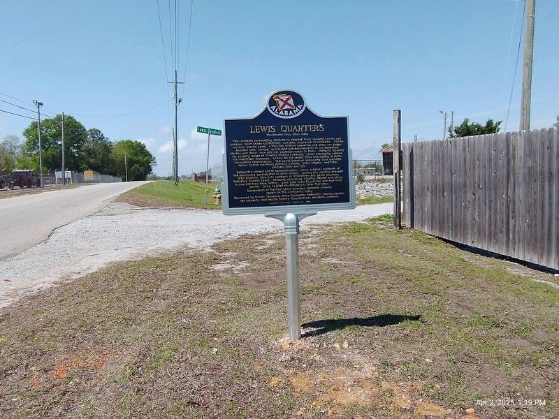 Lewis Quarters Historical Marker