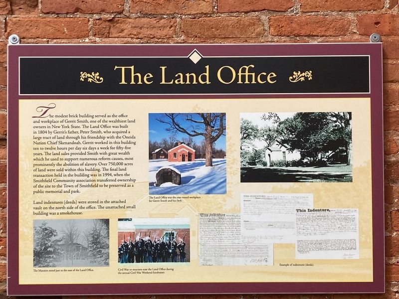 The Land Office Historical Marker