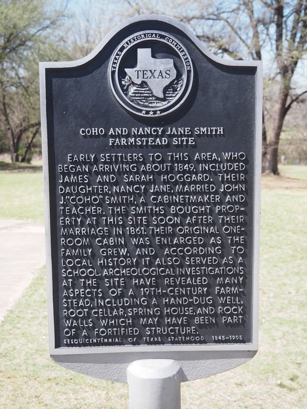 Coho and Nancy Jane Smith Farmstead Site Historical Marker