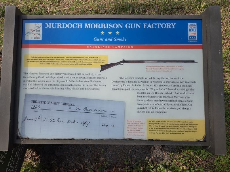Murdoch Morrison Gun Factory Historical Marker