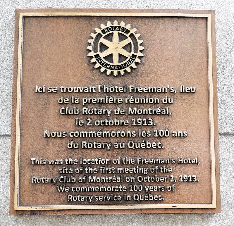 La première réunion du Rotary Club de Montréal / The first meeting of ...
