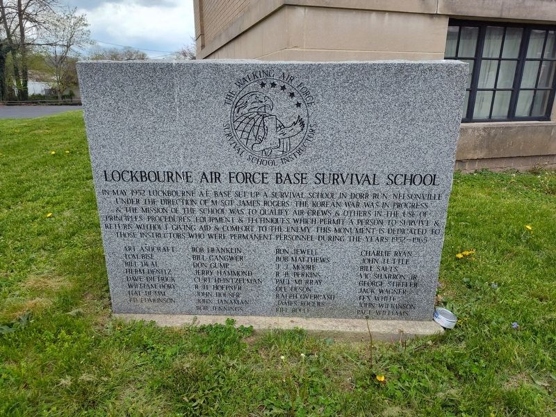 Lockbourne Air Force Base Survival School Historical Marker