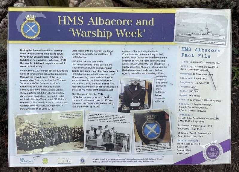 HMS Albacore and 'Warship Week' Historical Marker