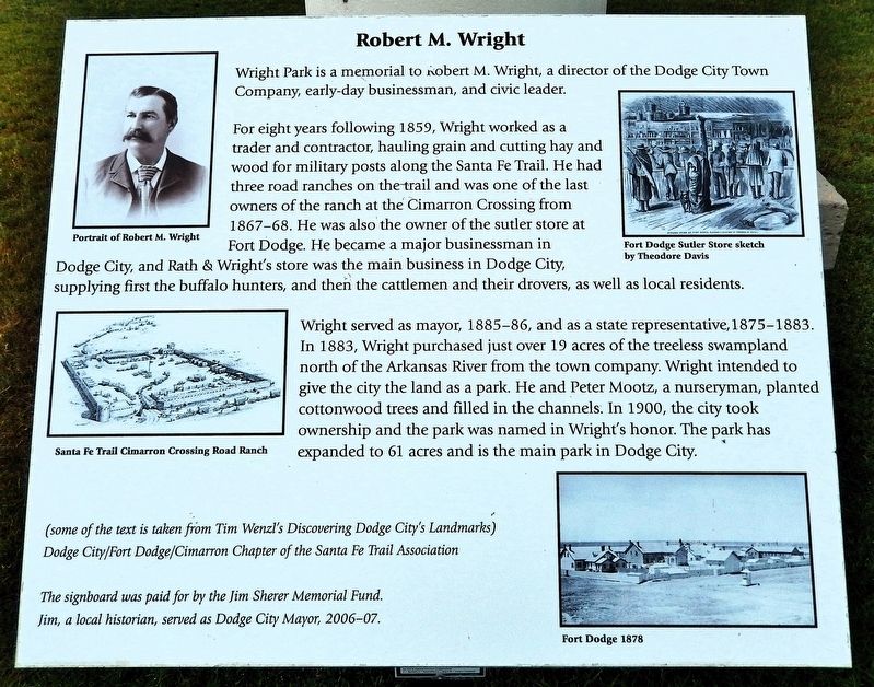 Robert M. Wright Historical Marker