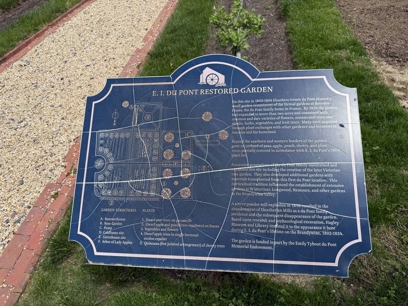 E. I. Du Pont Restored Garden Historical Marker