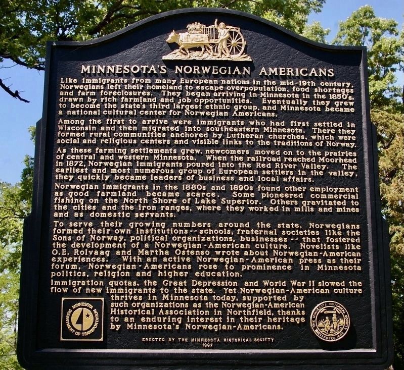 Minnesota's Norwegian Americans Historical Marker