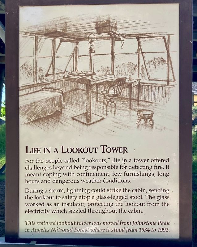 Johnstone Peak Fire Lookout Historical Marker