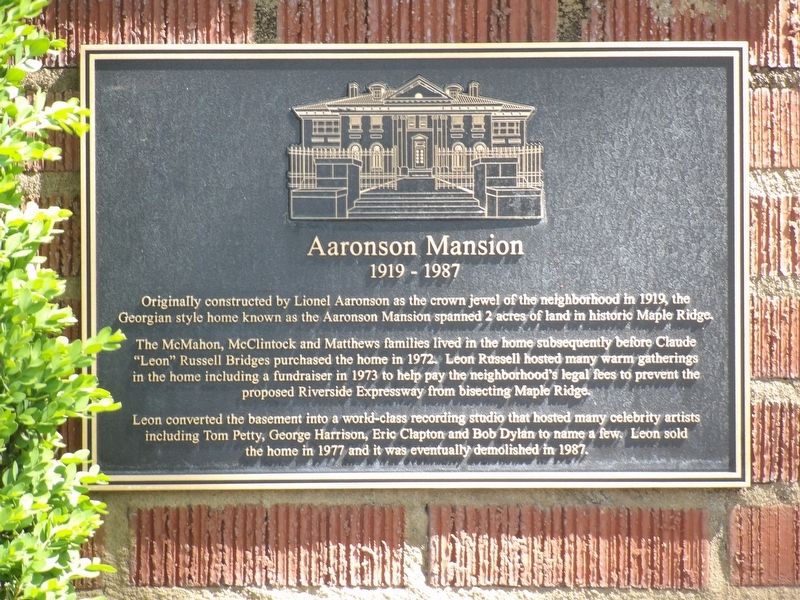Aaronson Mansion Historical Marker