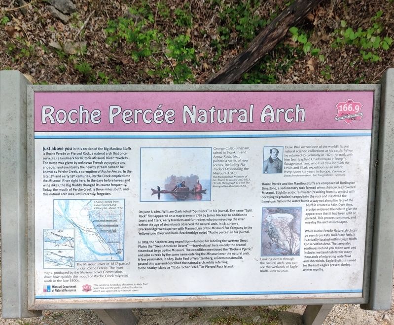 Roche Percée Natural Arch Historical Marker