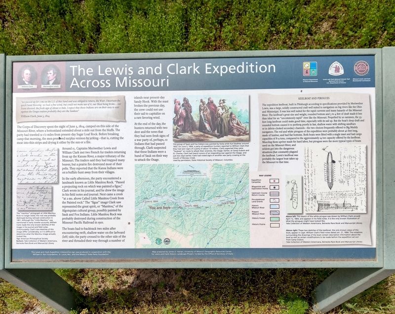The Lewis and Clark Expedition Across Missouri Historical Marker