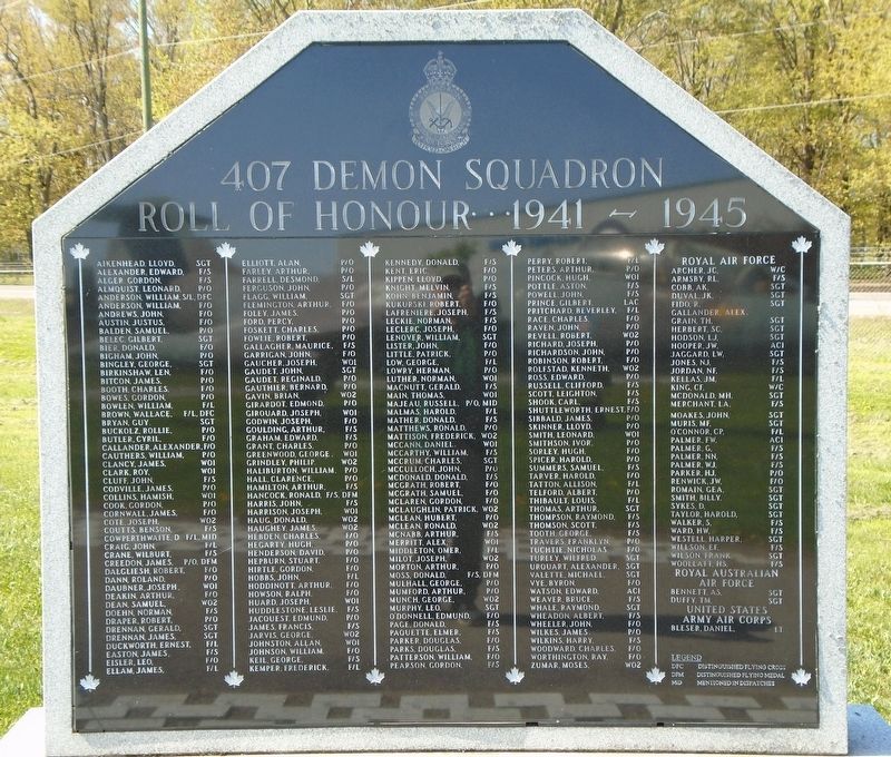 407 Demon Squadron, a War Memorial