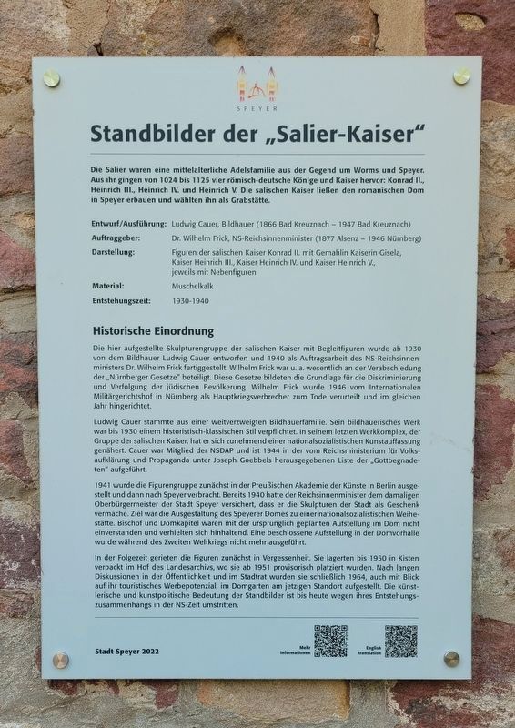 Standbilder der „Salier-Kaiser“ / Statues of the "Salian Emperors ...