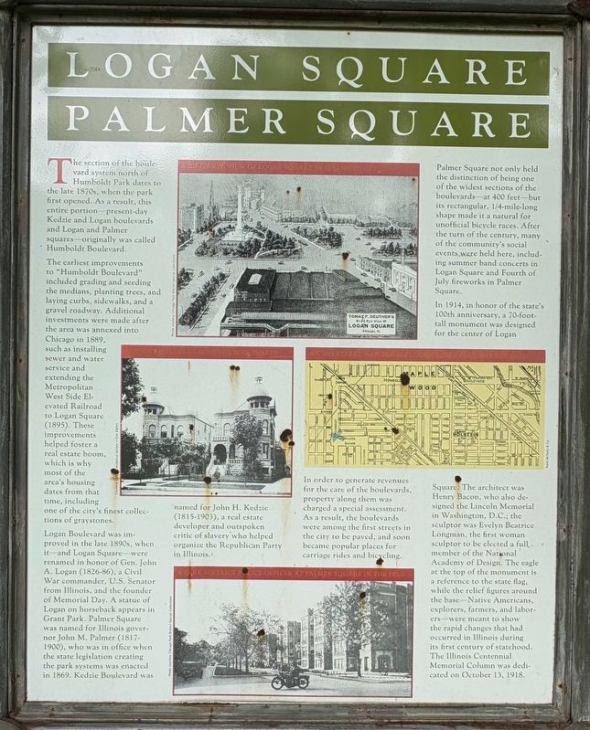 Logan Square • Palmer Square Historical Marker