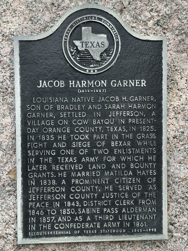 Jacob Harmon Garner Historical Marker