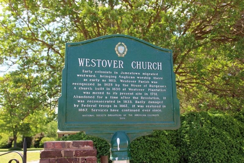 Westover Church Historical Marker