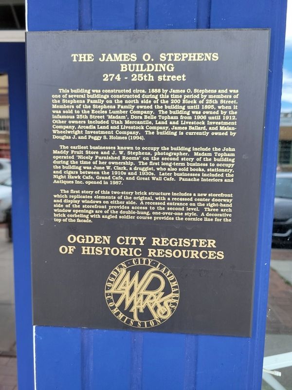 James O. Stephens Building Historical Marker