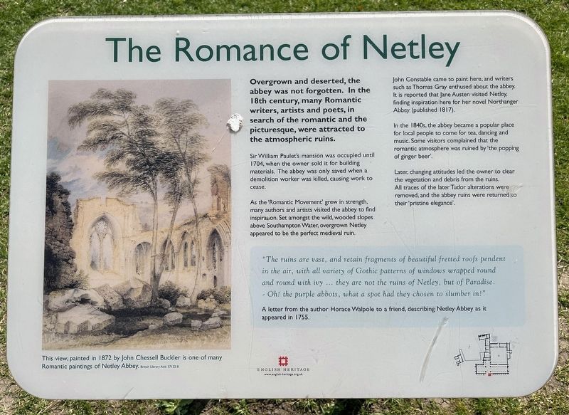 The Romance of Netley Historical Marker