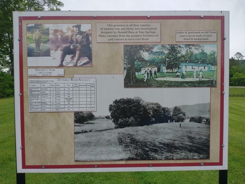 Donald J. Ross Historical Marker