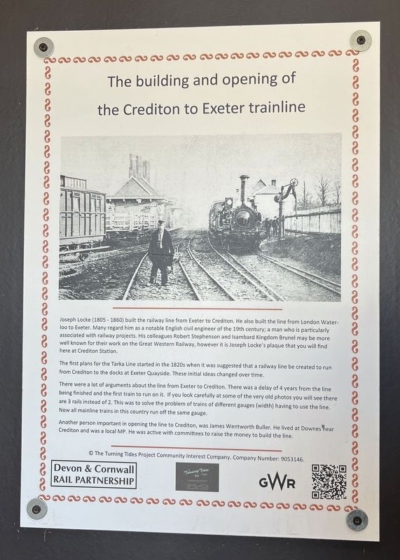 The building and opening of the Crediton to Exeter trainline Historical ...