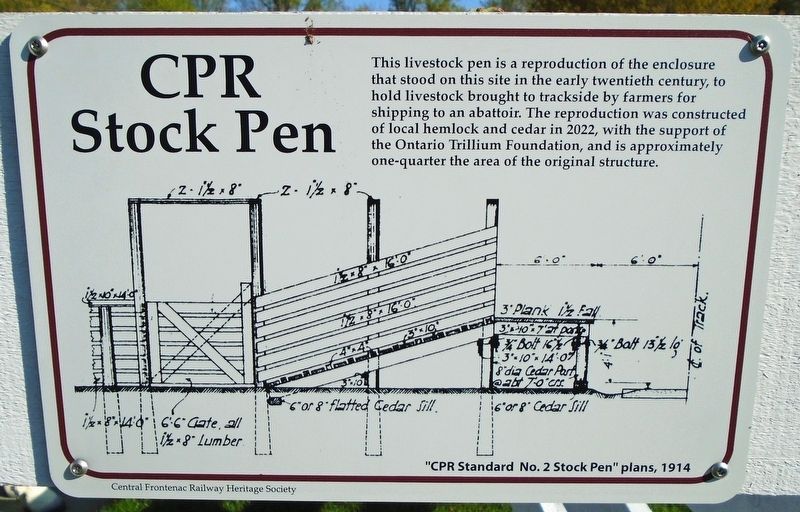 CPR Stock Pen Historical Marker