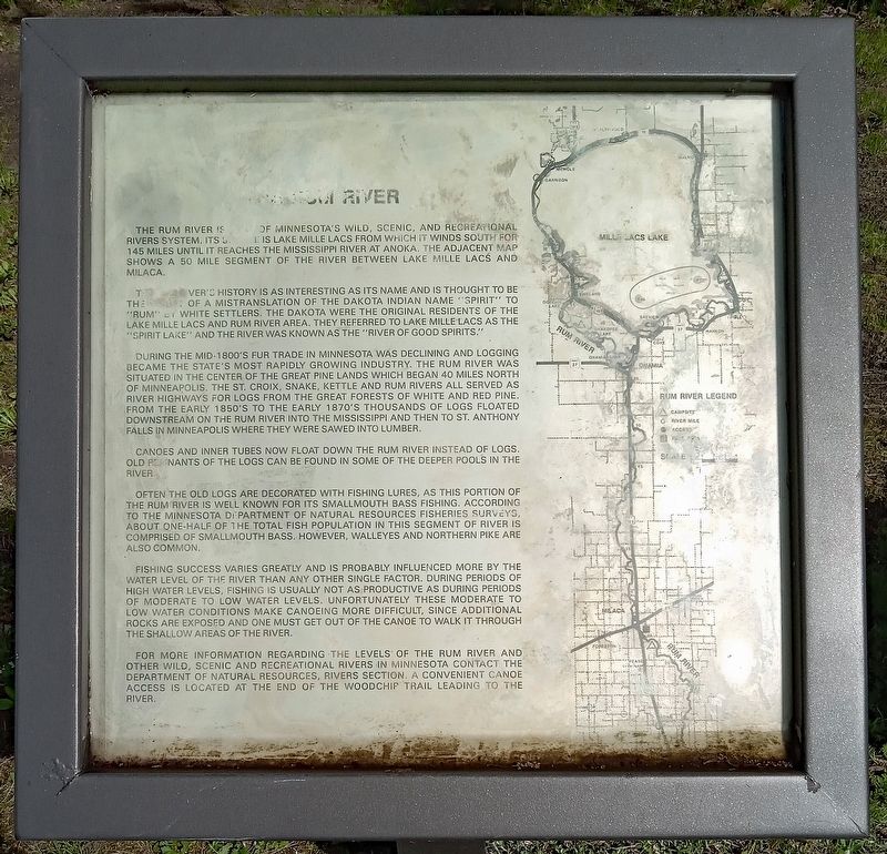 The Rum River Historical Marker