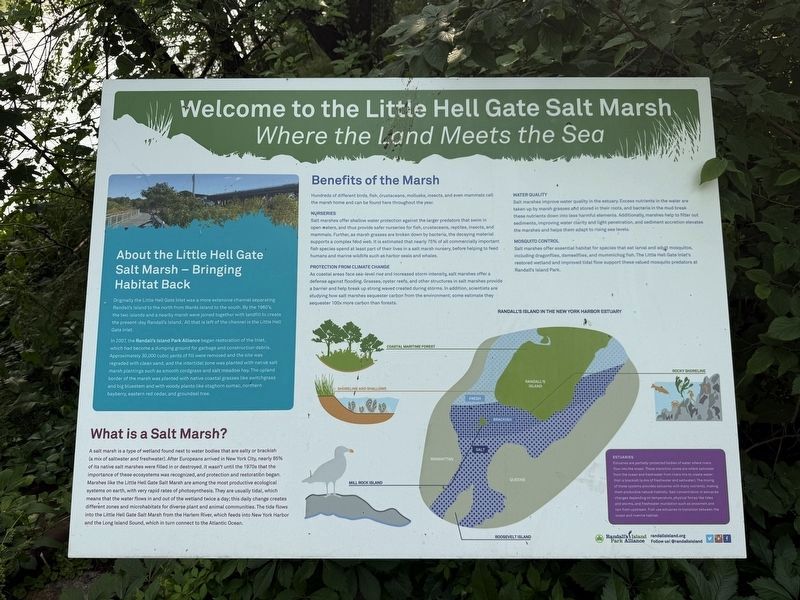 Welcome to the Little Hell Gate Salt Marsh Historical Marker