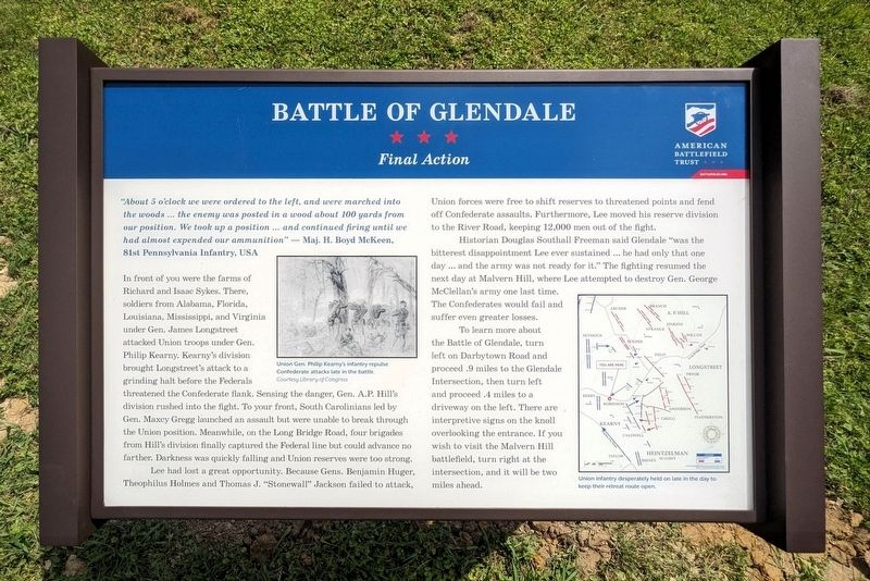 Battle of Glendale Historical Marker