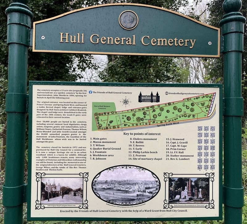 Hull General Cemetery Historical Marker