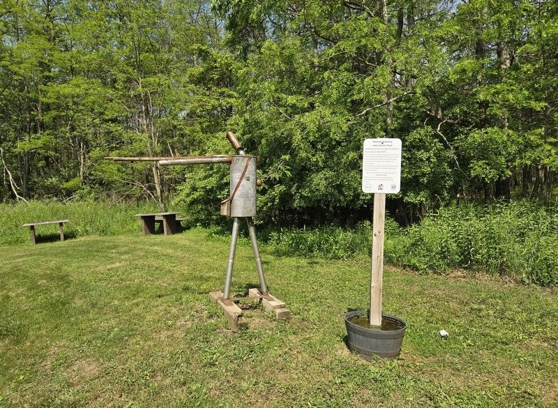 Meshach Browning takes aim at a buck Historical Marker
