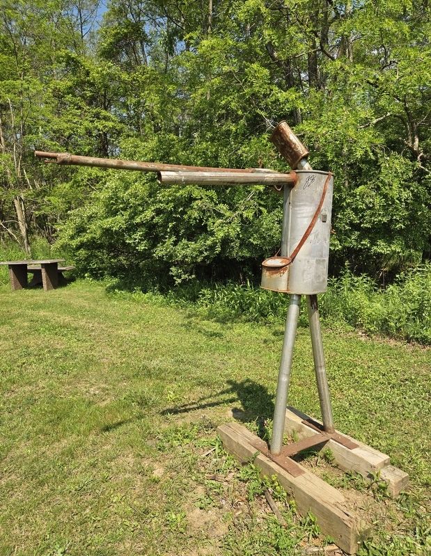 Meshach Browning takes aim at a buck Historical Marker