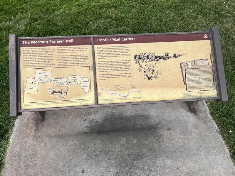 The Mormon Pioneer Trail / Frontier Mail Carriers Historical Marker