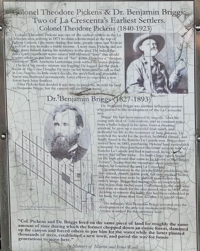 Theodore Pickens & Benjamin Briggs Historical Marker