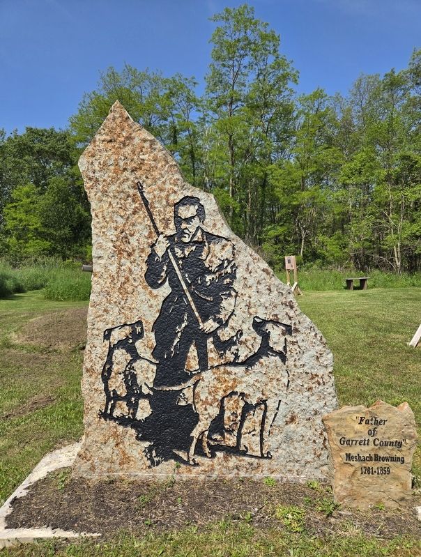 Meshach Browning and his dogs Historical Marker