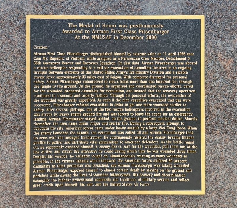 Airman First Class Pitsenbarger Historical Marker