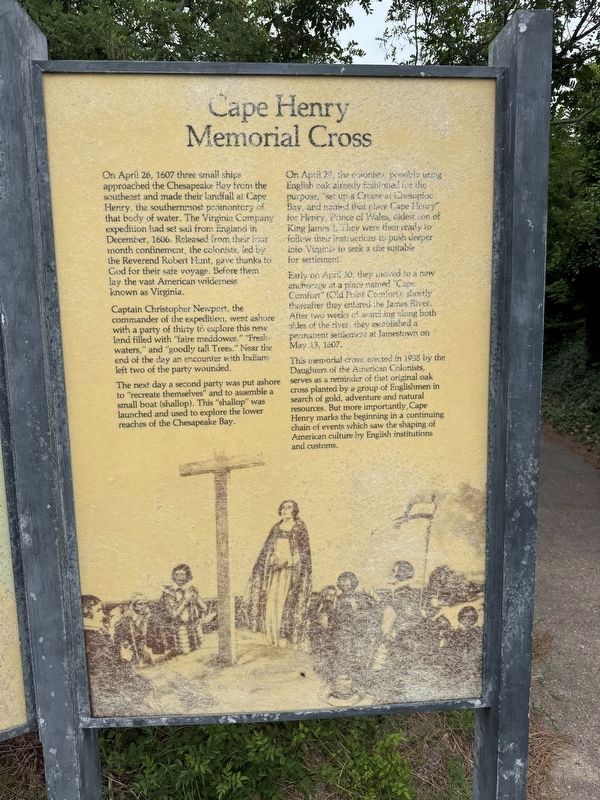 Cape Henry Memorial Cross Historical Marker