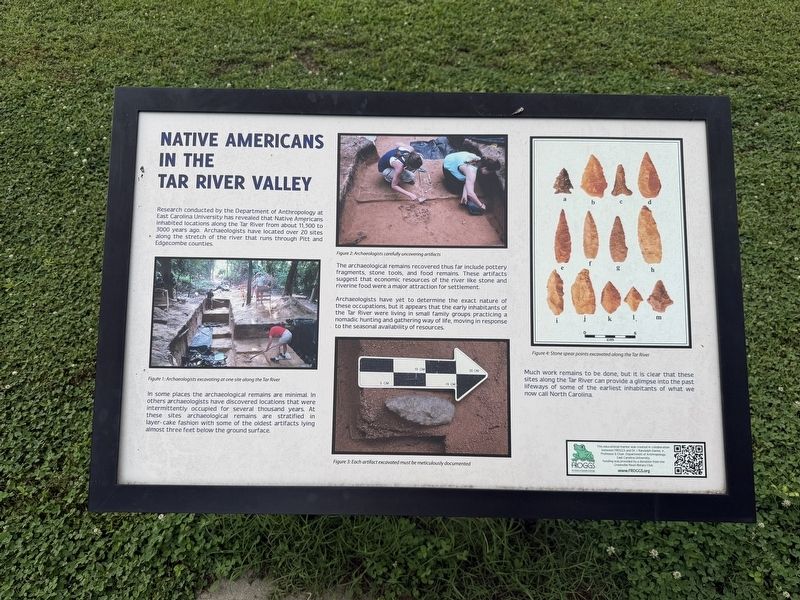Native Americans in the Tar River Valley Historical Marker