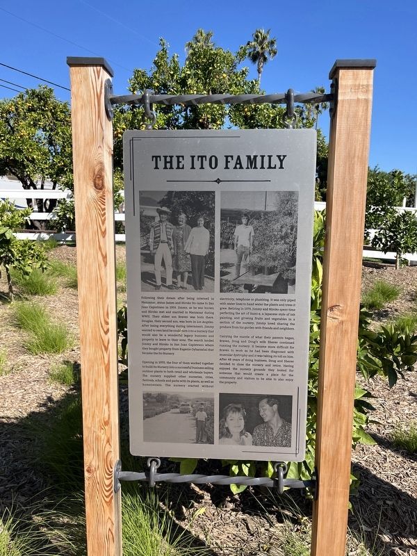 The Ito Family Historical Marker