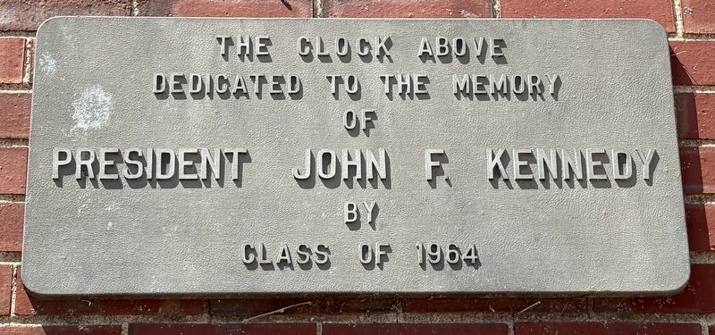 John F. Kennedy Memorial Clock Historical Marker