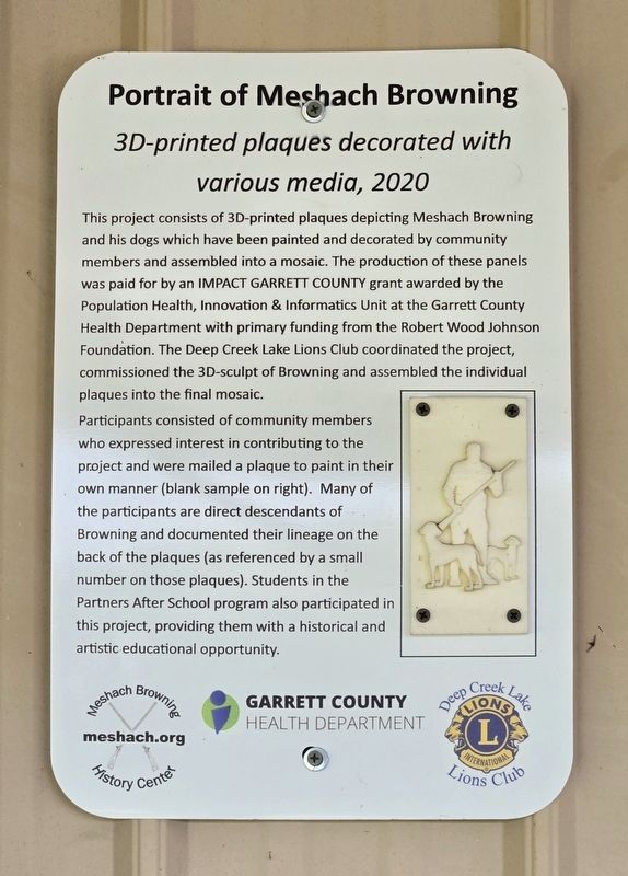 Portrait of Meshach Browning Historical Marker